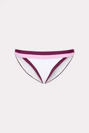 MILLY Color Block Bikini Bottom - Pink/cabert