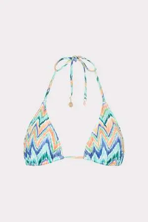 MILLY Chevron Triangle Bikini Top - Tropical
