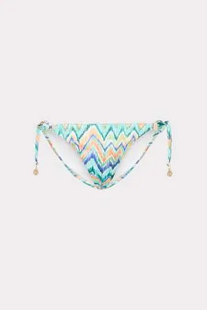 MILLY Chevron String Bikini Bottom - Tropical