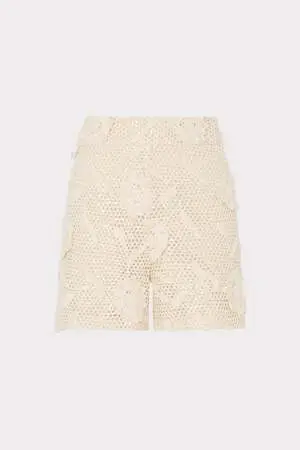 MILLY Sequin Crochet High Rise Short