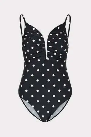 MILLY Polka Dot V-wire One Piece