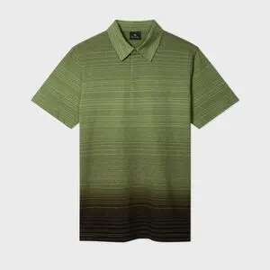 Paul Smith Khaki Gradient Stripe Polo Shirt
