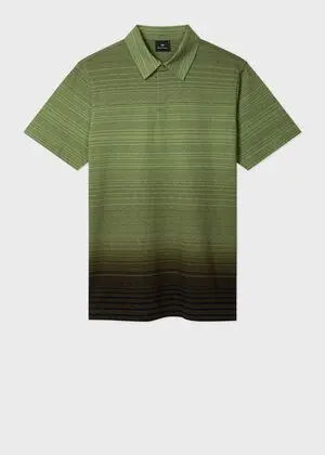 Paul Smith Khaki Gradient Stripe Polo Shirt