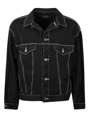Comme Des Garçons Denim Jacket With Contrast Stitching