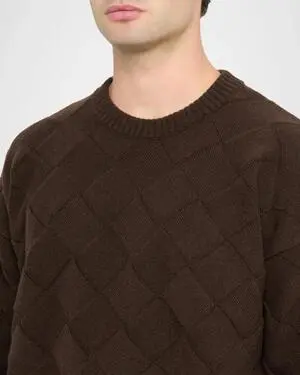 Bottega Veneta Intrecciato Knit Crewneck Sweater - Espresso