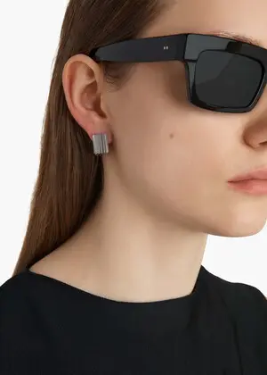 Khaite Small Empire Clip-on Earrings - Silver