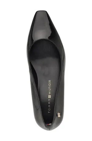 Tommy Hilfiger Block Heel Pump - Black Shiny
