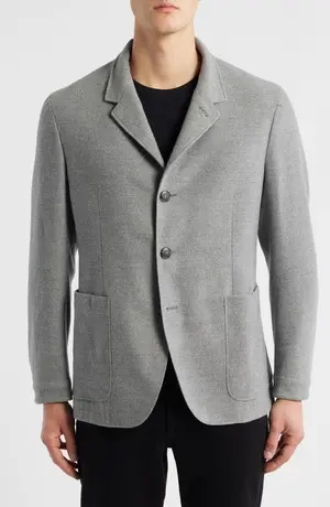 Canali Nuvola Regular Fit Felted Wool Sport Coat