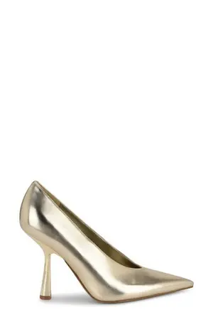 Nine West Lorela Pointed Toe Pumps - Gold