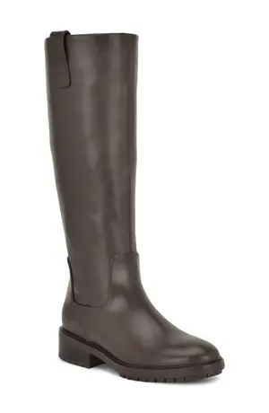 Nine West Leigha Knee High Boots - Dark Brown