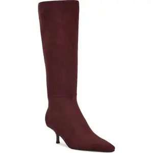 Dark Red Knee High Boots For Women