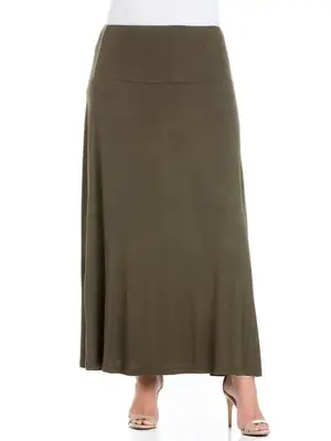 pull-on elastic waist maxi skirts