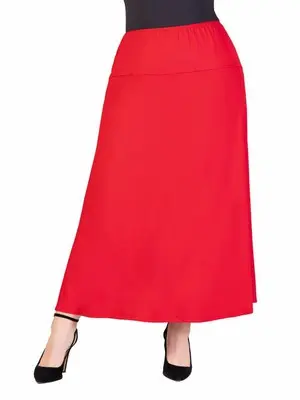 pull-on elastic waist maxi skirts