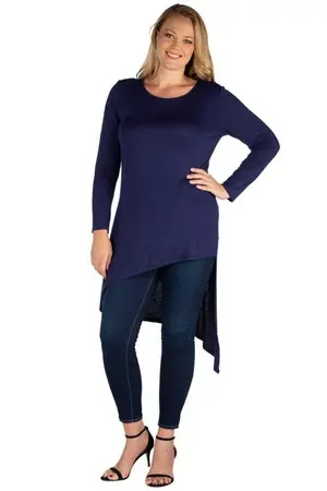24seven Comfort Apparel Scoop Neck Kaftans Tunics