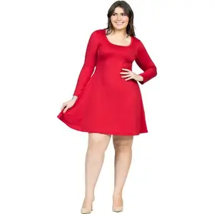 24SEVEN COMFORT APPAREL A-line Mini Dress - Red