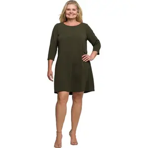 24seven Comfort Apparel 3/4 Sleeve Dresses