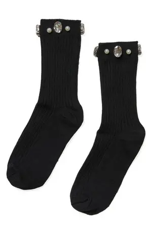 Stems Trimmed Socks Hosiery For Women