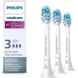 PHILIPS SONICARE G2 Optimal Gum Care Brush Heads 3 Pack Genuine - White