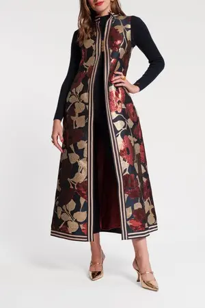 FRANCES VALENTINE Susie Floating Floral Maxi Jacket