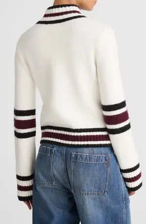 Madewell Rib Trim Mock Neck Sweater