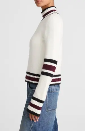Madewell Rib Trim Mock Neck Sweater