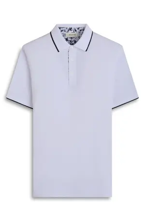 Bugatchi Three-button Performance Polo - White