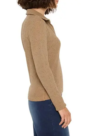 NIC+ZOE Long Sleeve Rib Polo