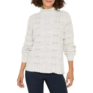 NIC+ZOE Sparkle Cable Stitch Cotton-blend Sweater - Reflection