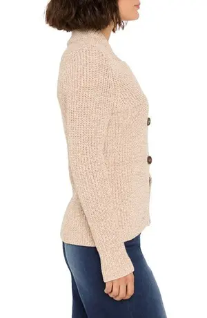 NIC+ZOE Shaker Stitch Cady Sweater Jacket - Neutral Mix