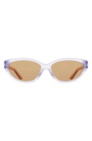 Nike Tide Solar 57mm Cat Eye Sunglasses - Amethyst Tint/amber