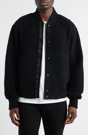 Canada Goose Fleece Bomber Jacket - Black - Noir