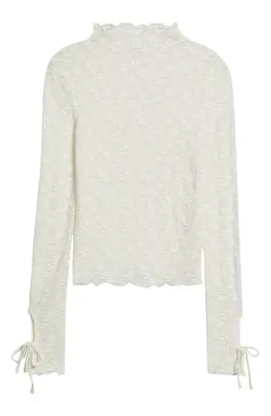 Bp. Funnel Neck Lace Top - Ivory