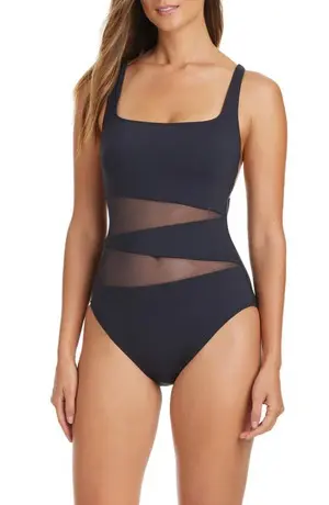 ROD BEATTIE Crisscross Open Back One-piece Swimsuit - Black