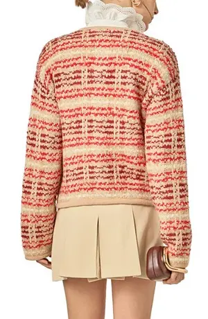 English Factory Textured Stripe Wool-blend Jacket - Tan Multi