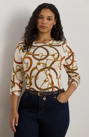 Ralph Lauren Katharin Chain Print Top