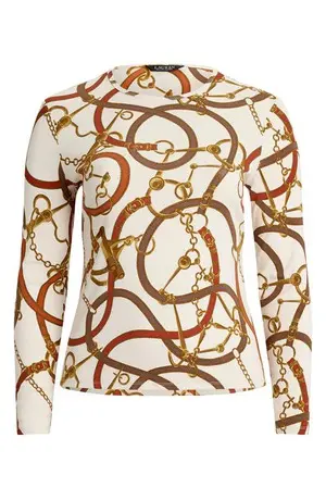Ralph Lauren Katharin Chain Print Top