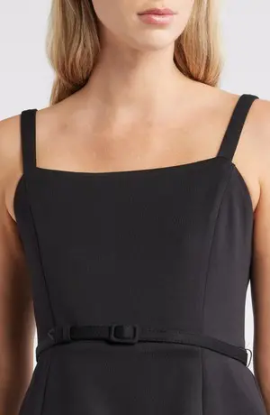 Julia Jordan Mixed Media Pleated Dress