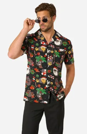 Opposuits Merry Jinglejoy Camp Shirt