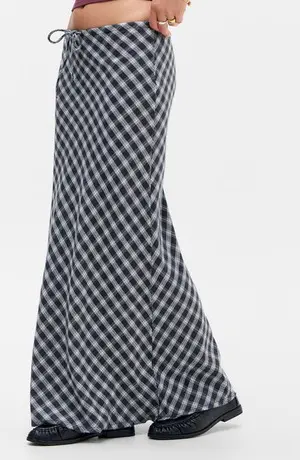 BDG URBAN OUTFITTERS Plaid Cotton Maxi Skirt