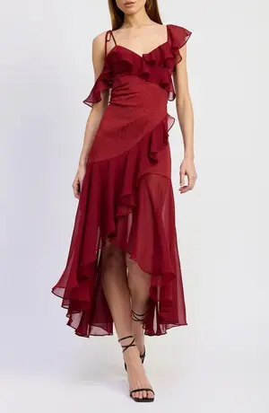 EN SAISON Annalis Ruffle High-low Maxi Dress
