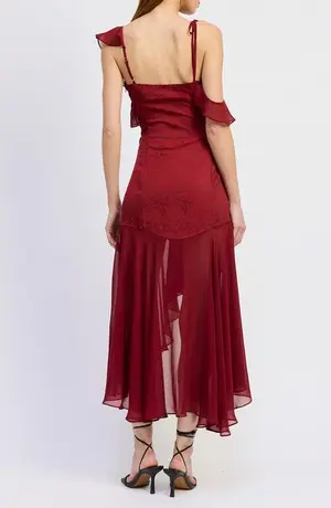 EN SAISON Annalis Ruffle High-low Maxi Dress