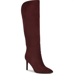 Nine West Razla Pointed Toe Boots - Dark Red
