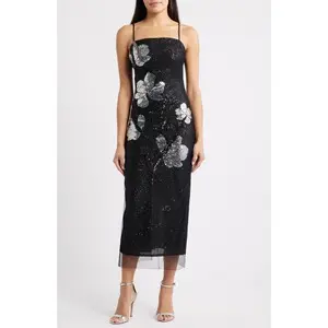 Vince Camuto Sequin Floral Gown