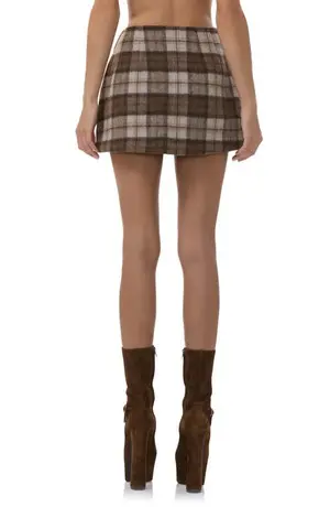 AFRM Belfast Plaid Mini Skirt