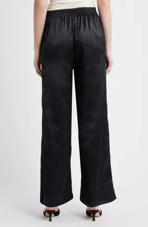 Hue Sateen Wide Leg Pants