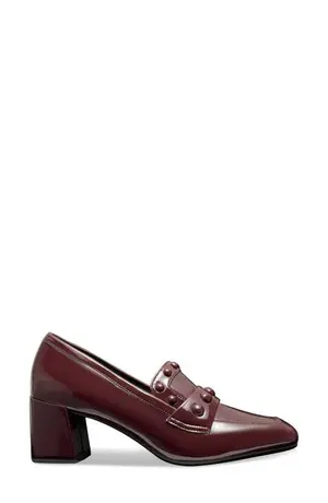 Aerosoles Izzell Square Toe Pumps - Merlot Crinkle Patent