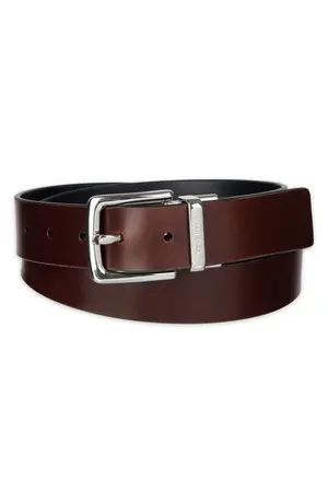 Cole Haan 35mm Reversible Leather Belt - Chocolate/navy