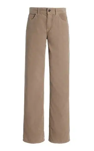 THE ROW Carlyl Cotton Corduroy Pants - Brown