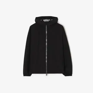 Burberry Nylon Clapton Hooded Jacket - Black