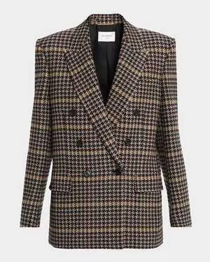 Saint Laurent Checked Blazers For Women